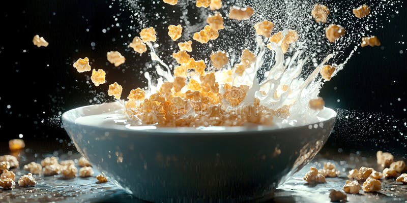 Cornflakes Breakfast with Milk Stock Image - Image of milk, dessert ...