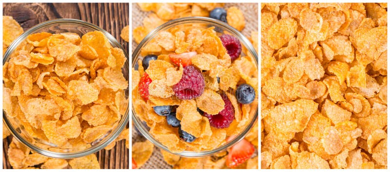 Cornflakes Collage stock photo. Image of morning, healthy - 45391078
