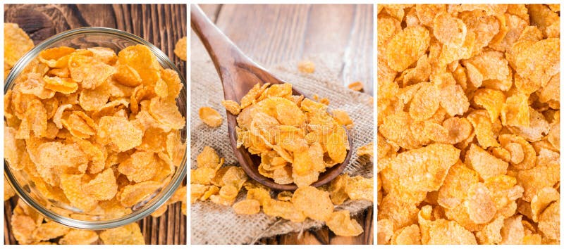 Cornflakes Collage stock image. Image of corn, fruits - 45588811