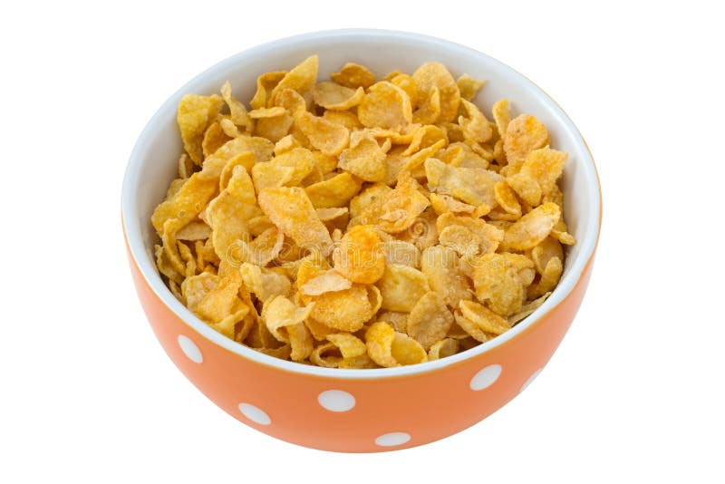 Cornflakes in de kom stock afbeelding. Image of dieet - 24316601
