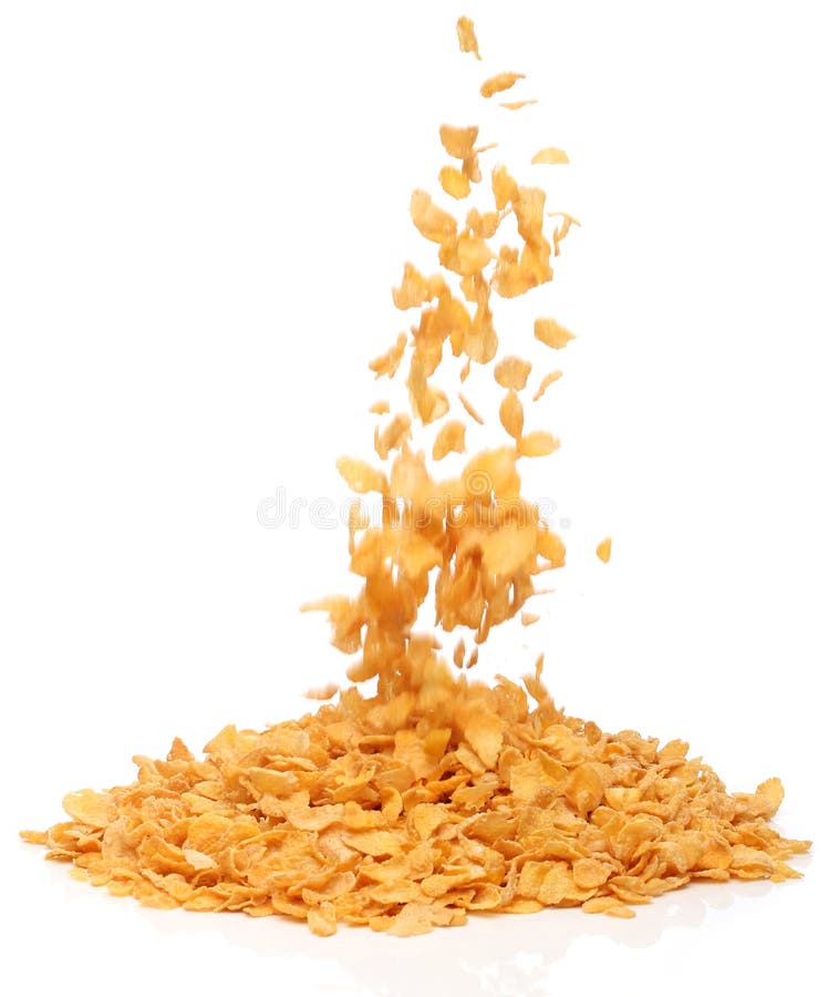 Cornflakes and milk stock image. Image of milk, fruits - 11825175