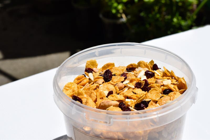 Cornflake and Grains in the Cups Stock Image - Image of deserts ...