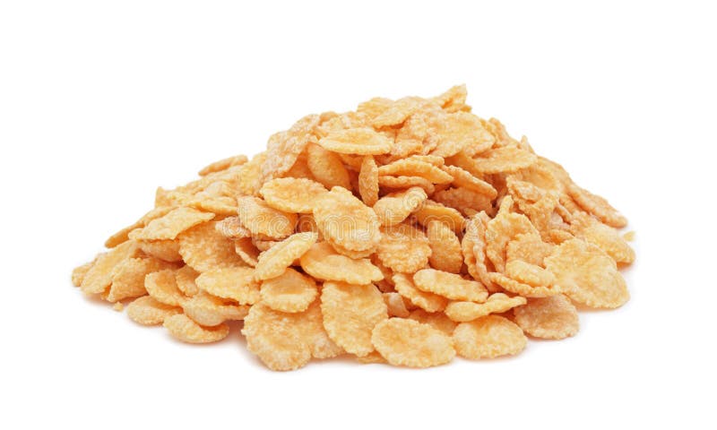 Cornflakes Isolated on White Stock Photo - Image of food, isolated ...