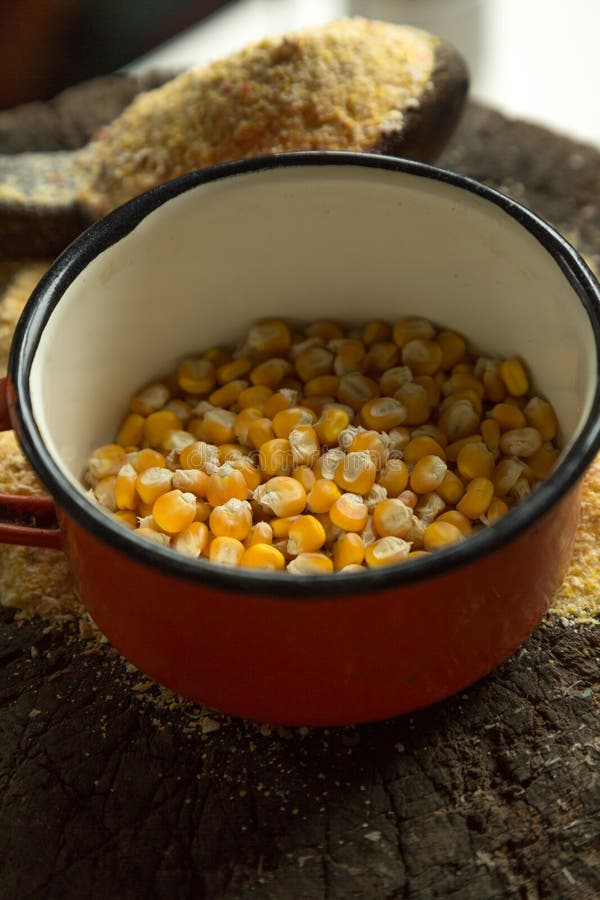 Cornflour and corn grains stock photo. Image of ingredient - 95695742