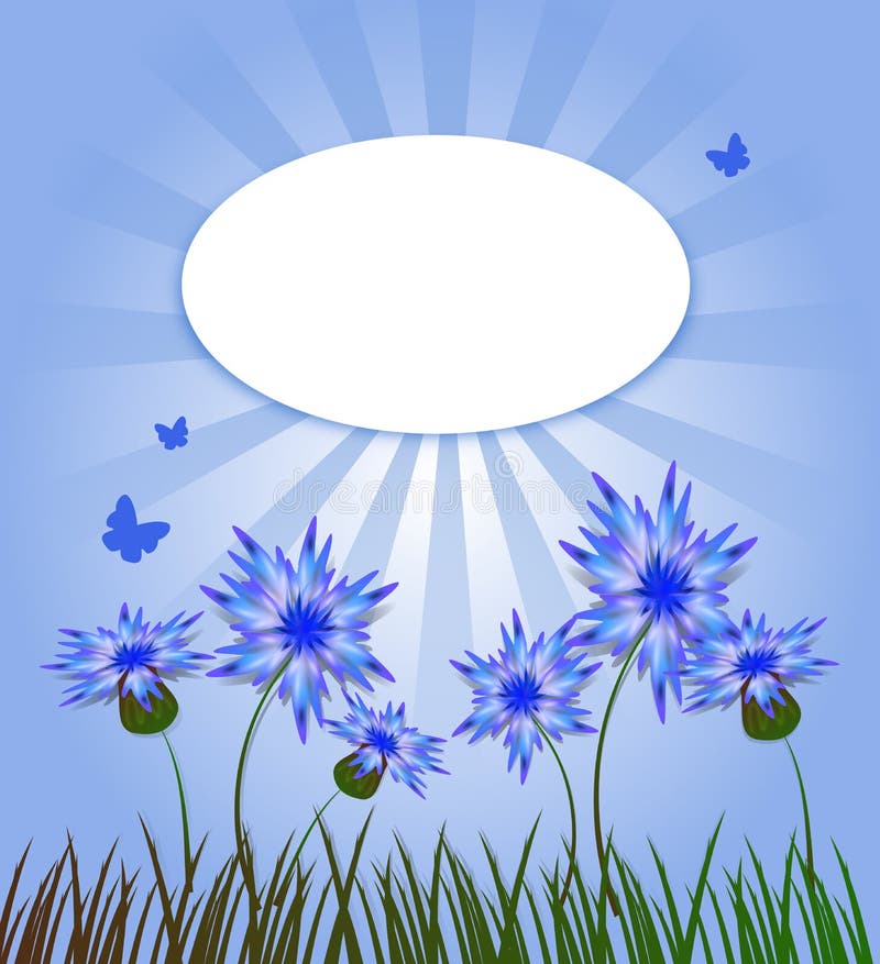 Cornflower blue background stock illustration. Illustration of light ...