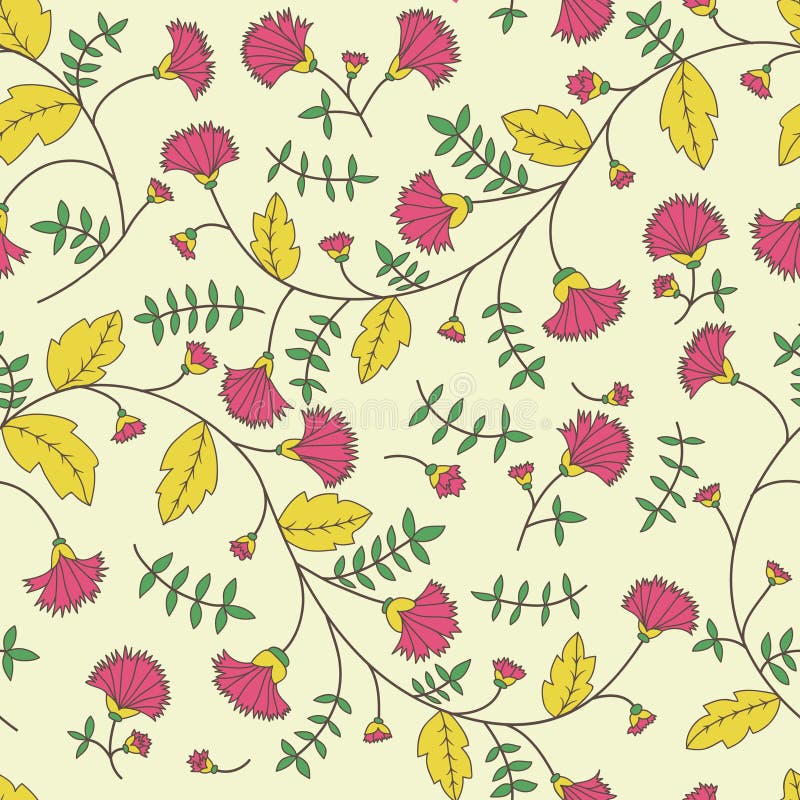 Cornflower Pattern. Vector Seamless Texture Stock Vector - Illustration ...