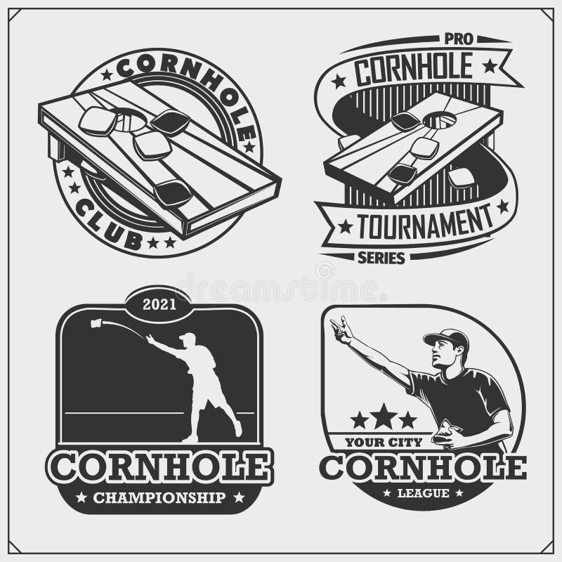 Cornhole Badges, Labels and Design Elements. Sport Club Emblems Stock ...