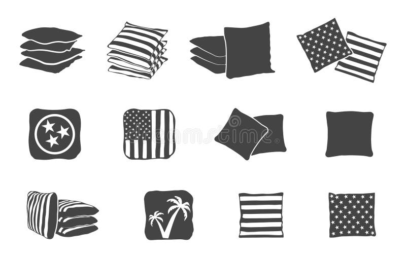 Cornhole Bag Silhouette, Cornhole Bag Vector, Cornhole Silhouette ...