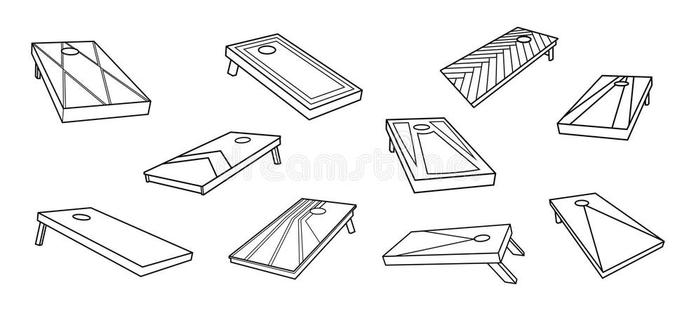 Cornhole Isolated Stock Illustrations 129 Cornhole Isolated Stock