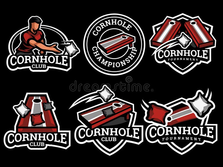Cornhole Logo and Badge Set Vector Image Stock Vector - Illustration of ...