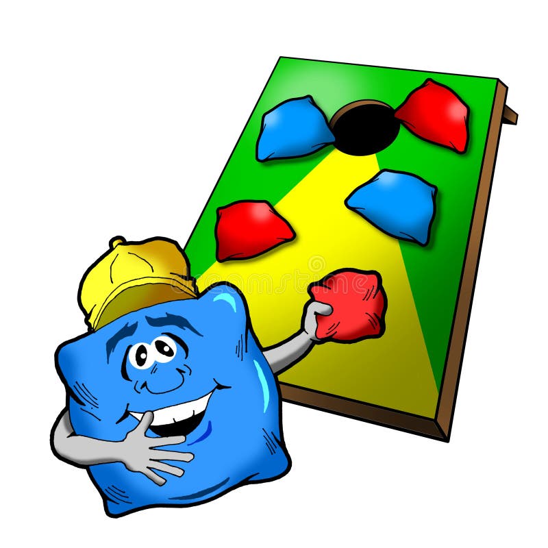 Cornhole Clip Art - Beanbag Board with Player - PNG - JPG - Sublimation ...