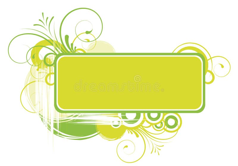 Cornice di testo floreale illustrazione vettoriale. Illustrazione di ...