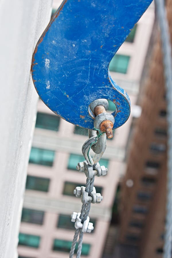Cornice Hook Hanging on the Parapet Wall. Stock Image - Image of beams ...