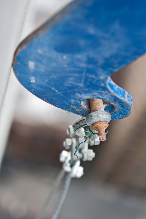 Cornice Hook Hanging on the Parapet Wall. Stock Photo - Image of erect ...