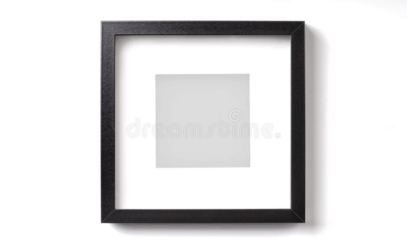 Cornice Portafoto Quadrata Nera Fotografia Stock - Immagine di chiusura ...