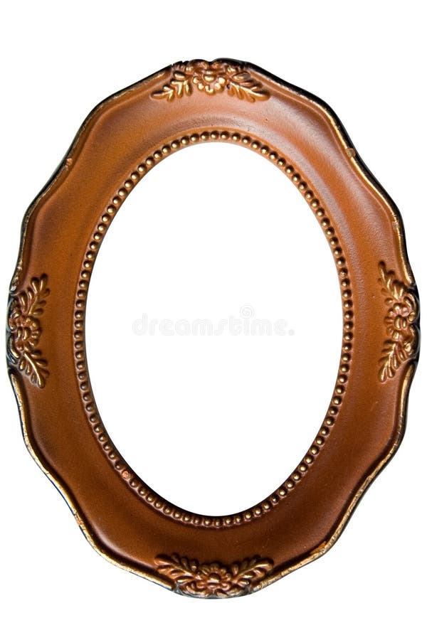 Cornice Rotonda Antica Con Oro E Macchiettata Immagine Stock - Immagine ...