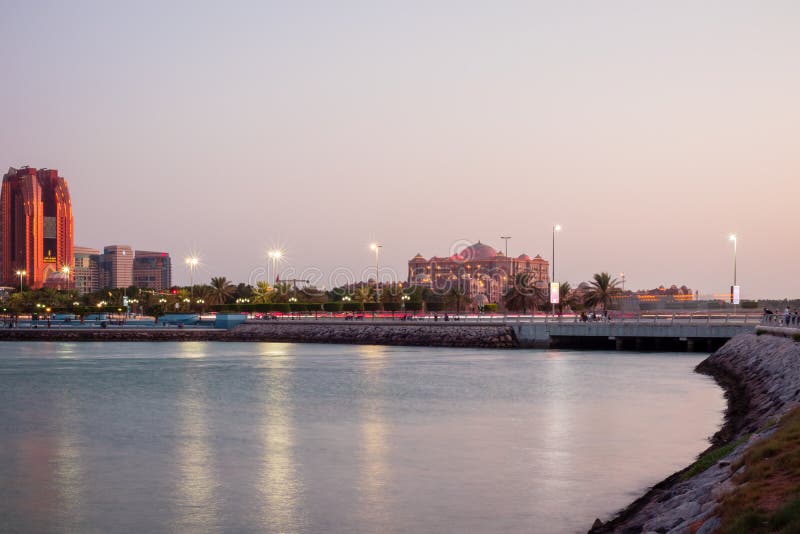 Corniche Beach in Abu Dhabi, UAE Stock Image - Image of modern, middle ...