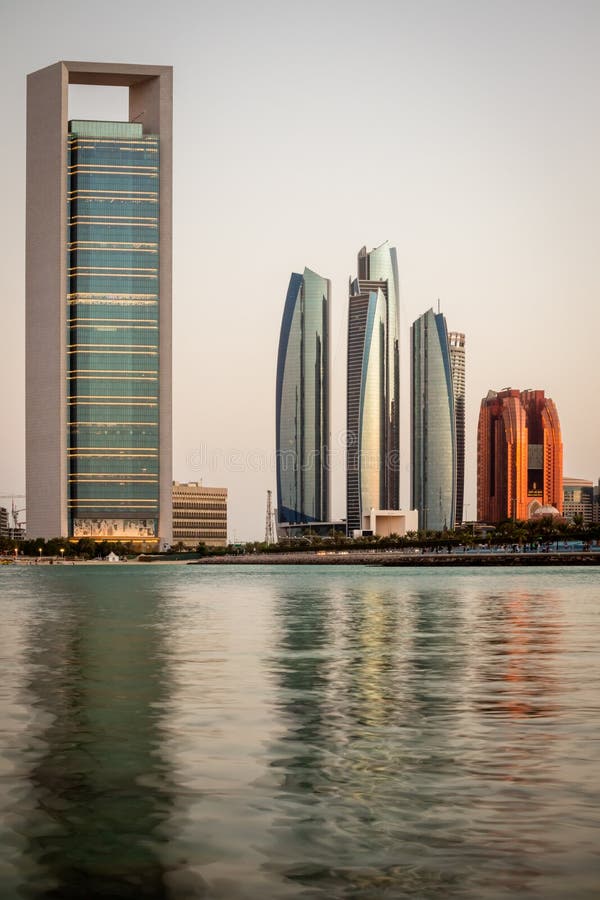 Corniche Beach in Abu Dhabi, UAE Stock Image - Image of downtown ...