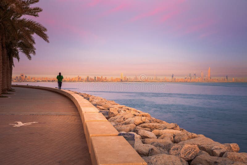 Corniche in Kuwait City stock photo. Image of landscape - 141120546