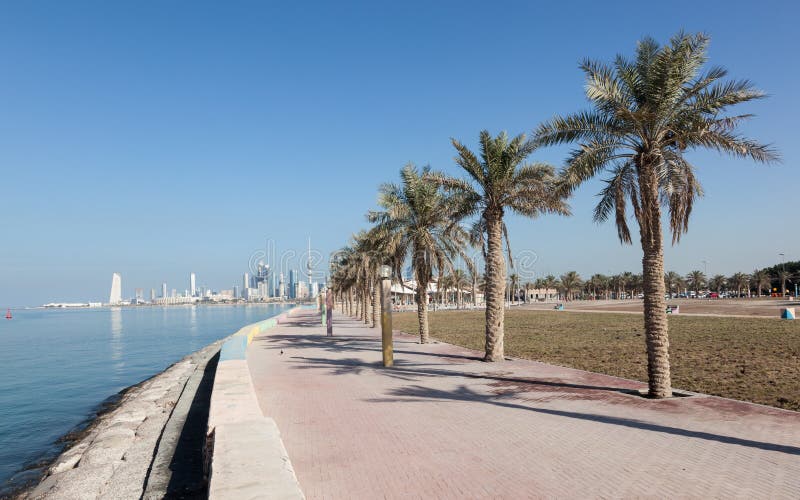 Corniche in Kuwait stock photo. Image of downtown, kuwait - 48681690