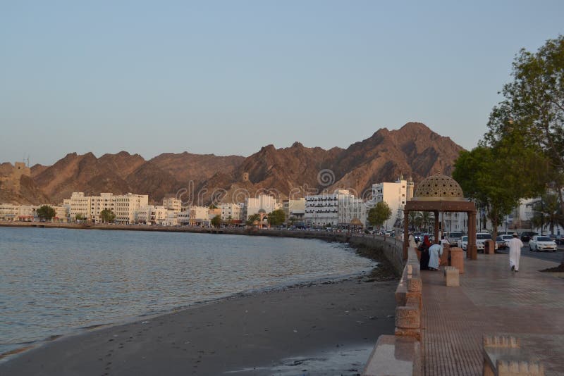 The Corniche at Muttrah, Muscat Editorial Stock Photo - Image of middle ...