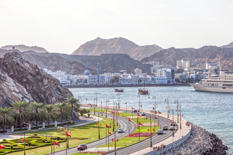 Muttrah Corniche Promenade Muscat Oman, Stock Image - Image of gulf ...