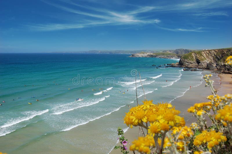 Cornish Beach Landscape stock image. Image of vacation - 2754809