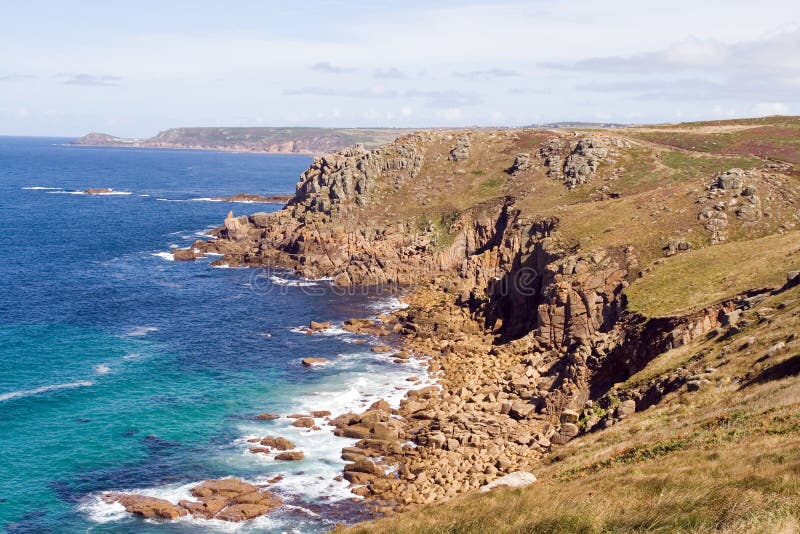 Cornish Cliffs stock photo. Image of crag, rock, cliff - 1154672