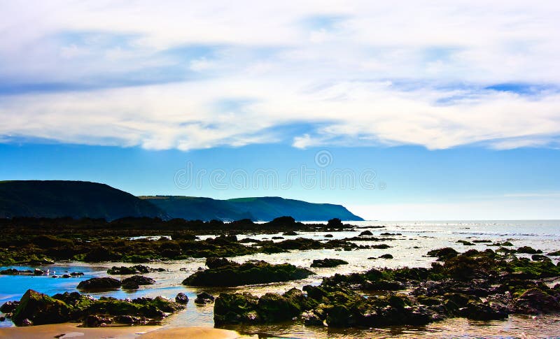 Beautiful Cornish Coastal Scenery. Stock Photo - Image of clouds, shore ...