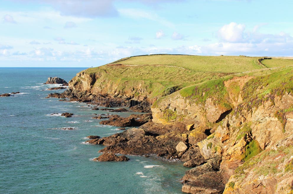 Cornish Coast, Lizard Point Stock Image - Image of green, blue: 31189787