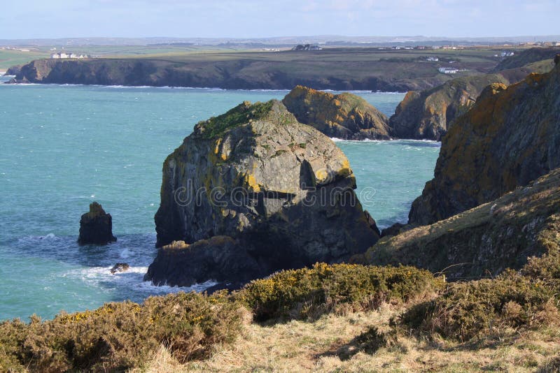 Cornish Coastline stock image. Image of britain, ocean - 9341195