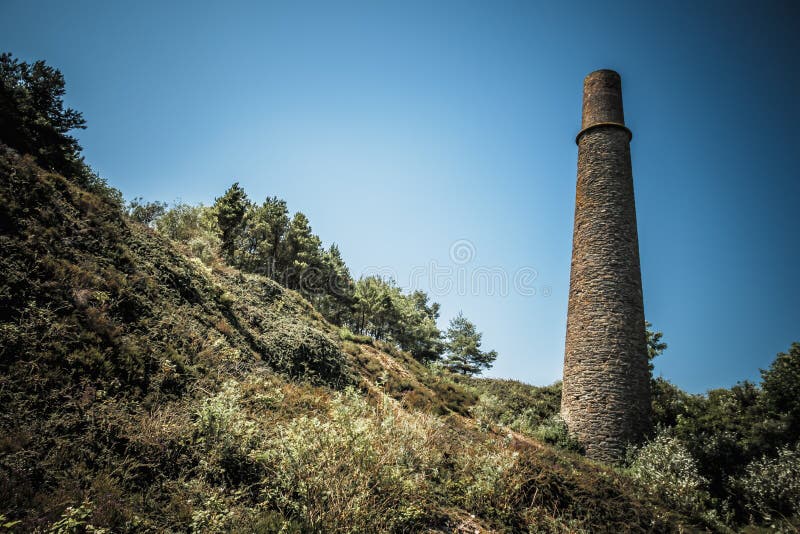 Cornish Copper Mining Industry Stock Photo - Image of industrial ...