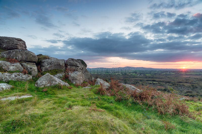 The Cornish Countryside stock photo. Image of moor, sundown - 61066458