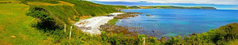Cornish sea and cliffs stock image. Image of united, view - 58126747
