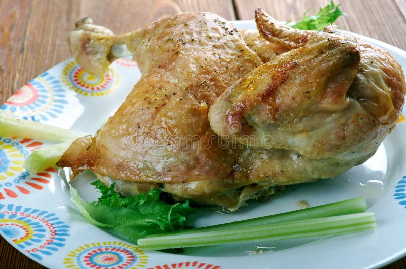 Cornish game hen stock photo. Image of smoky, garnished - 71328616