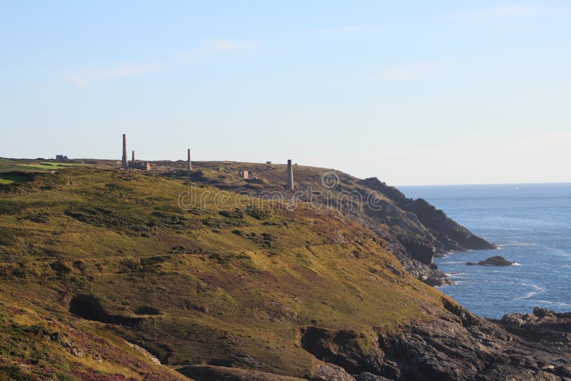 Cornish Mining Landscape, Cornwall, UK Stock Photo - Image of travel ...