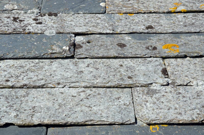 Cornish slate roof tiles stock photo. Image of aging - 33393904