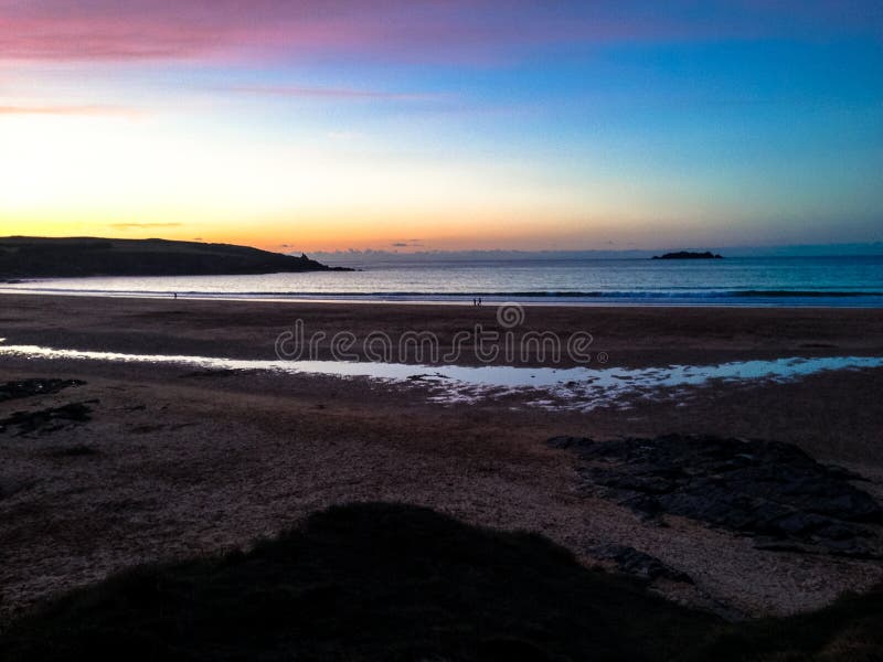 Cornish sunset stock image. Image of island, surf, britain - 63616491