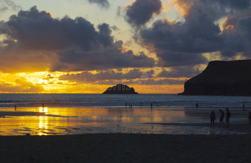 Cornish sunset 2 stock image. Image of peaceful, calming - 42708077