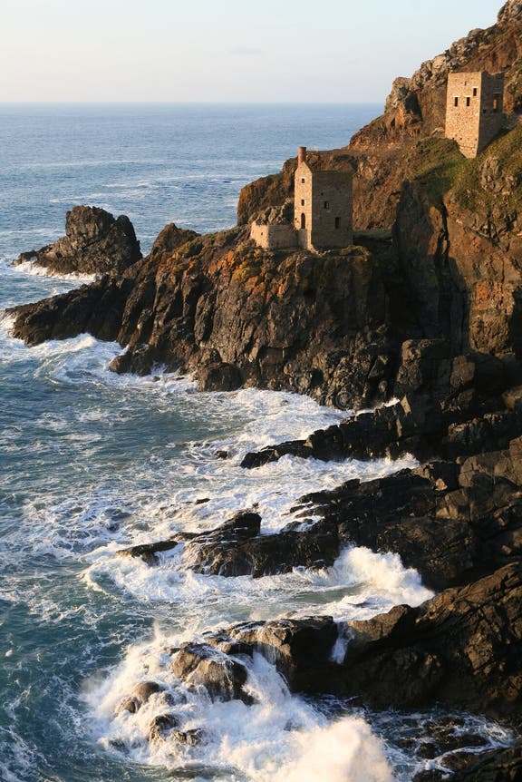 Cornish Tin Mines stock photo. Image of waves, britain - 2110868