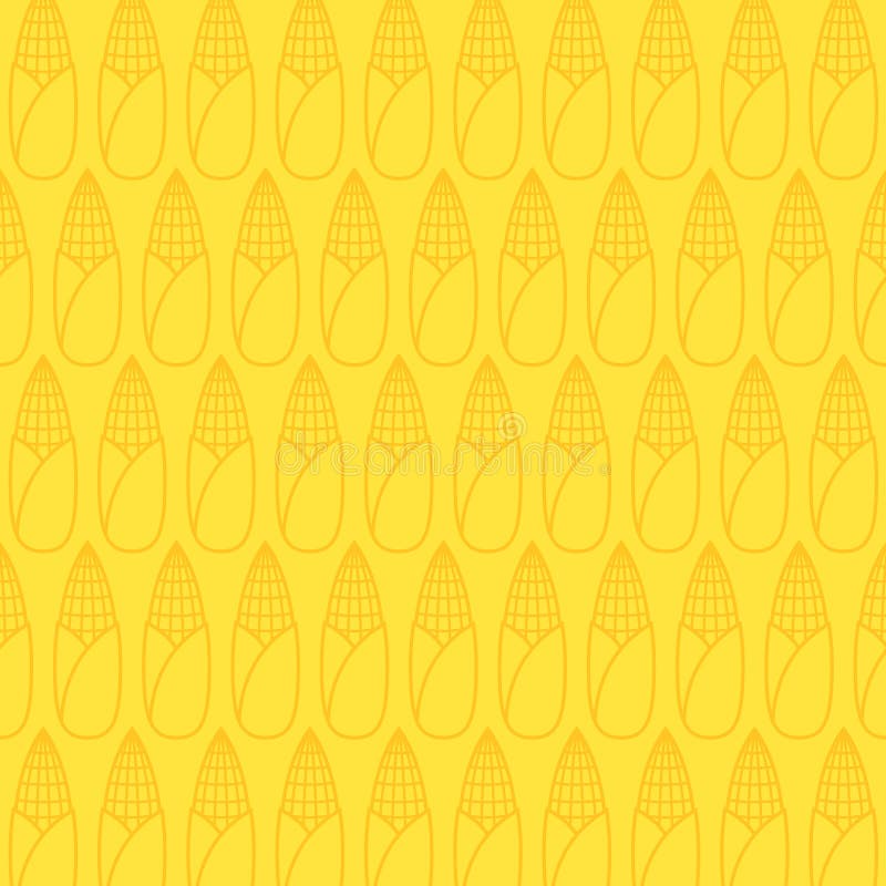 Corn Icon. Corn Doodle Pattern Wallpaper Stock Vector - Illustration of ...