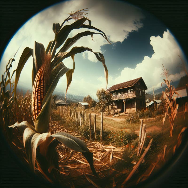 Cornstalk Lomography a Lomography Style Image of a Cornstalk Usi Stock ...