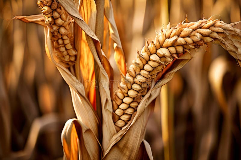 Cornstalk Macrorealism a Macrorealism Style Image of a Cornstalk Stock ...