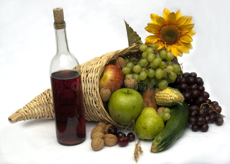 Cornucopia stock photo. Image of thankful, feast, grapes - 15501848