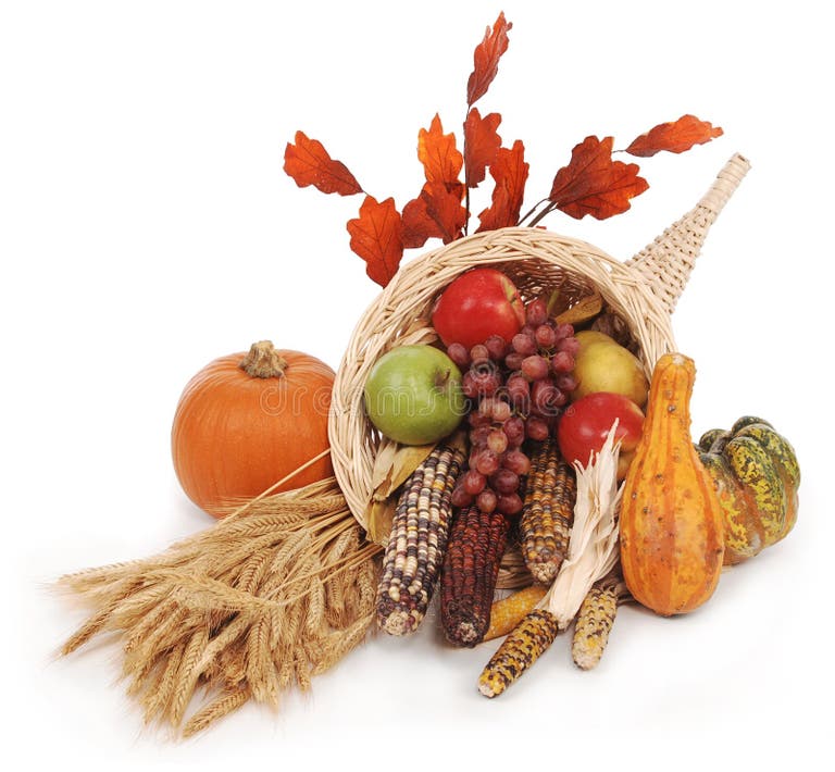 Cornucopia stock photo. Image of thanksgiving, apple, leaves - 1584206