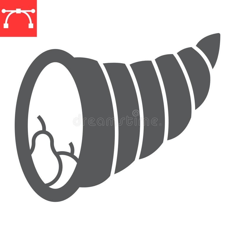 Cornucopia glyph icon stock vector. Illustration of solid - 289313993