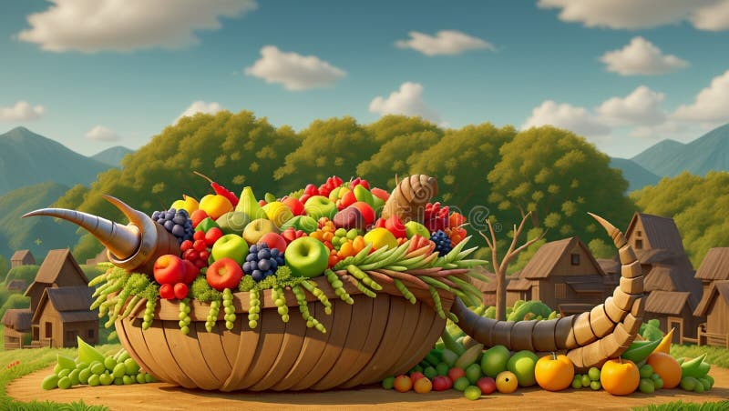 Cornucopia stock illustration. Illustration of native - 298038206