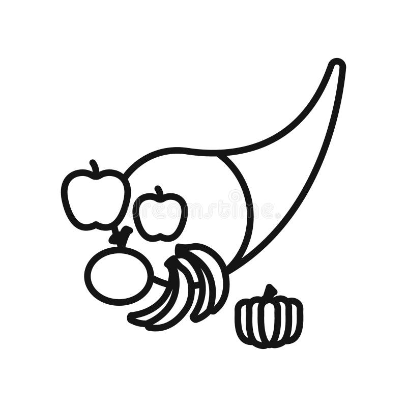 Black White Cornucopia Stock Illustrations – 283 Black White Cornucopia ...
