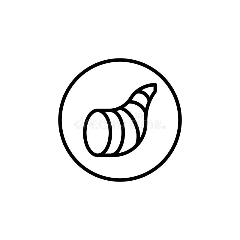 Cornucopia Icon Thin Vector Set Stock Vector - Illustration of icon ...