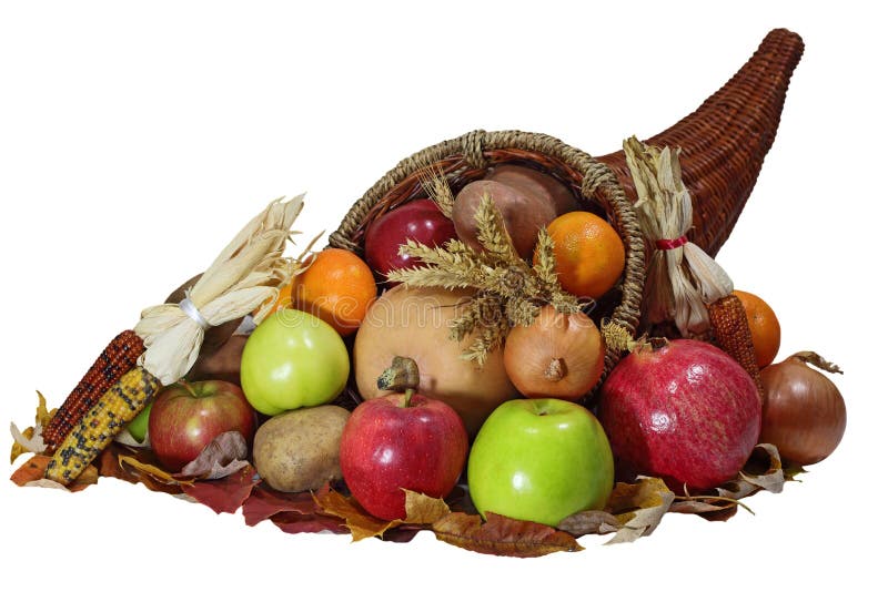 Cornucopia, the Horn of Plenty Stock Photo - Image of yellow, harvest ...